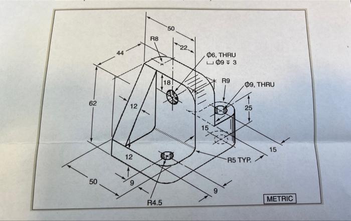 Solved PLEASE DO THIS ON AUTOCAD(20%) Reproduce the three | Chegg.com