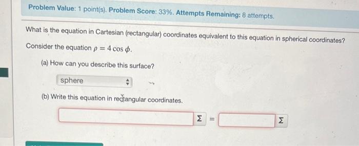 Solved What is the equation in Cartesian (rectangular) | Chegg.com