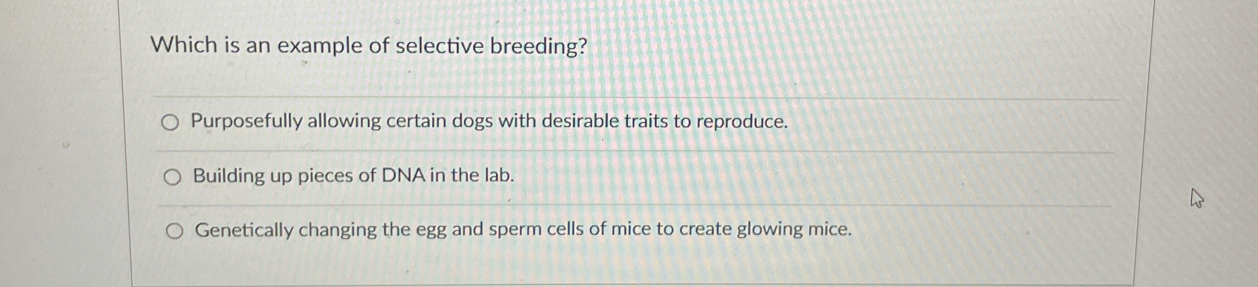 Solved Which is an example of selective | Chegg.com