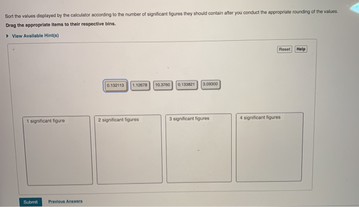 Sort the values displayed by the calculator according | Chegg.com