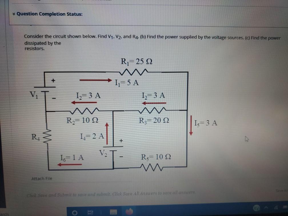 Solved Question Completion Status: Consider the circuit | Chegg.com