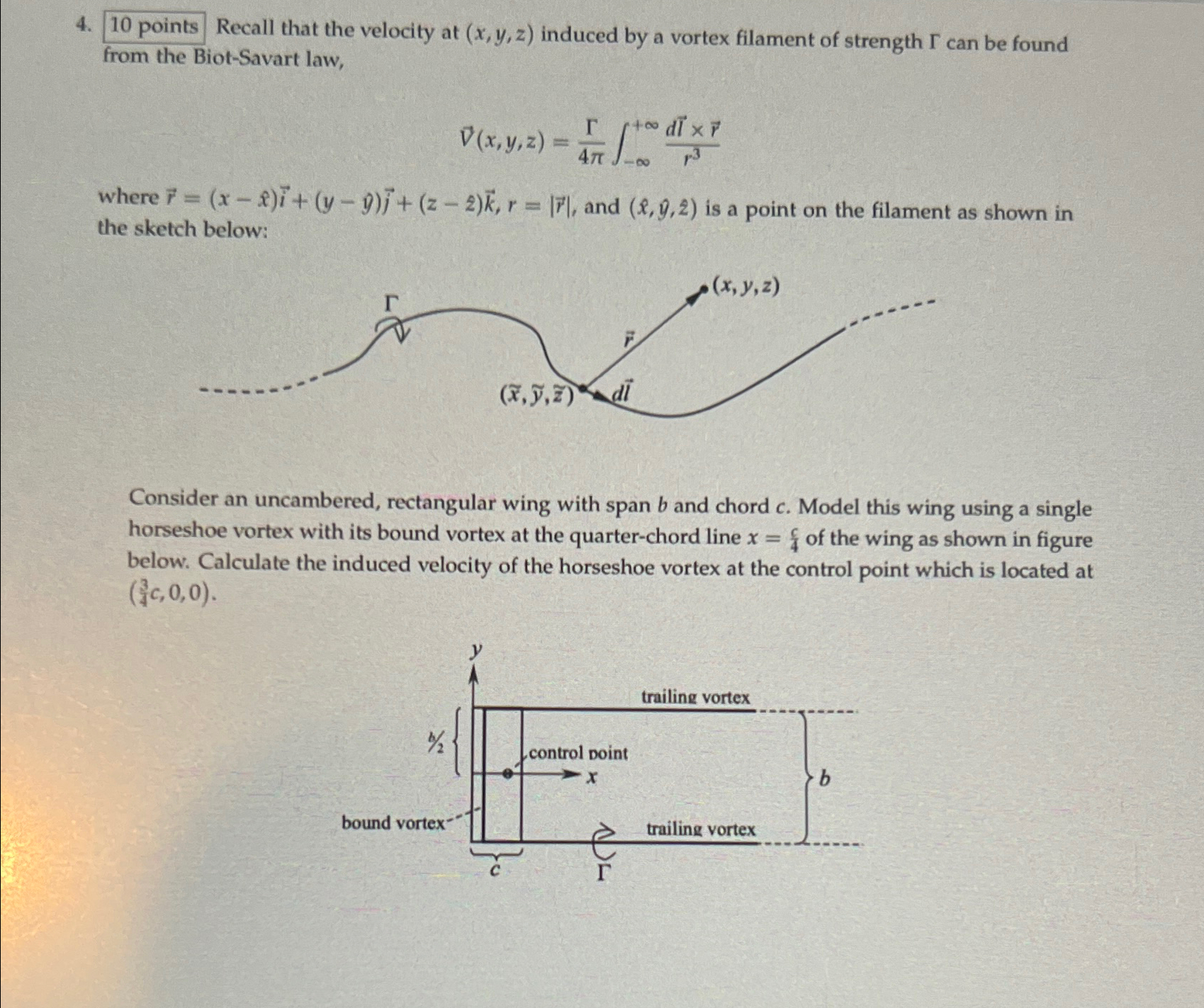 Solved 10 ﻿points Recall that the velocity at (x,y,z) | Chegg.com