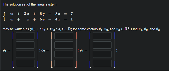 Solved The solution set of the linear | Chegg.com