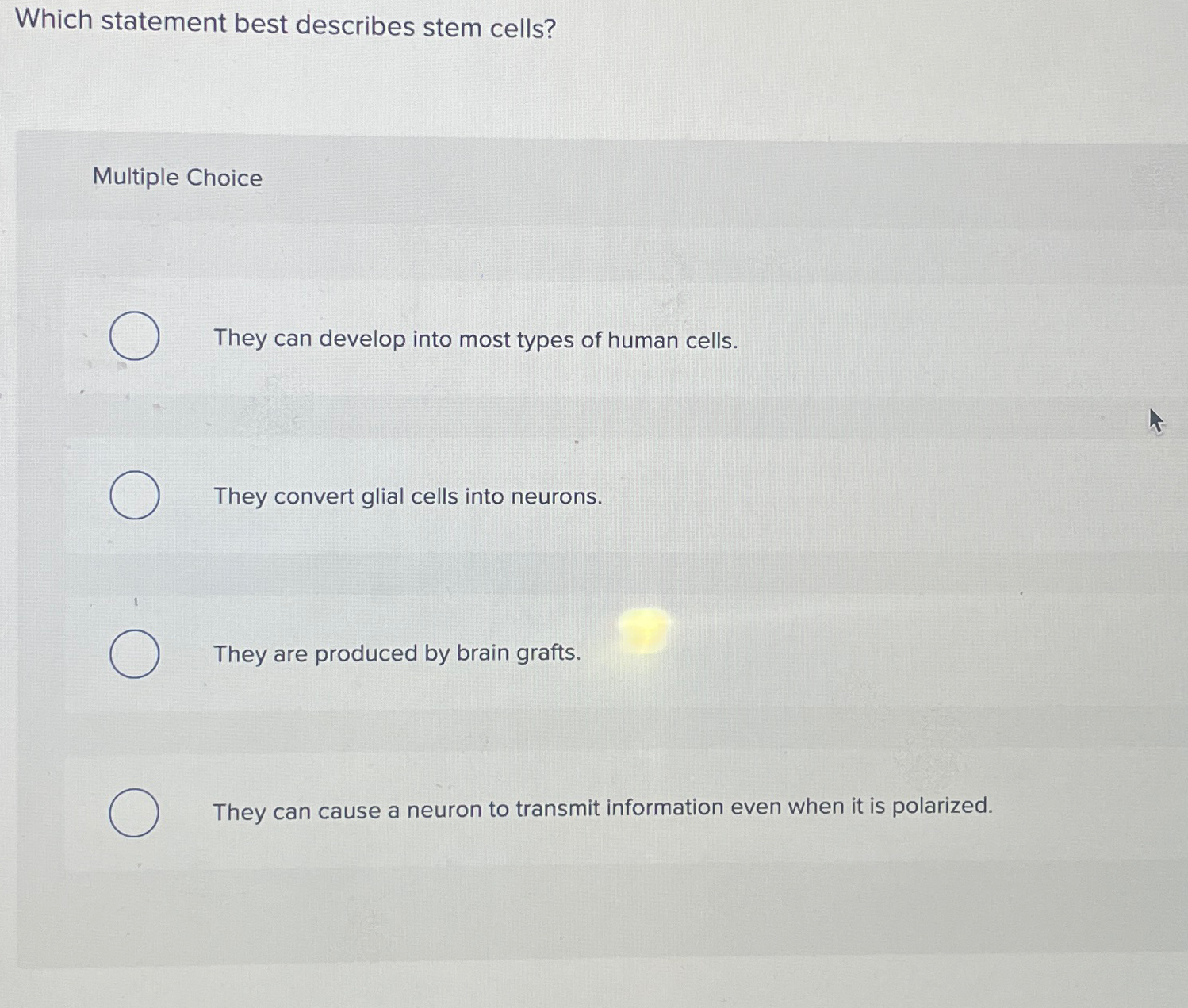 Solved Which statement best describes stem cells?Multiple | Chegg.com