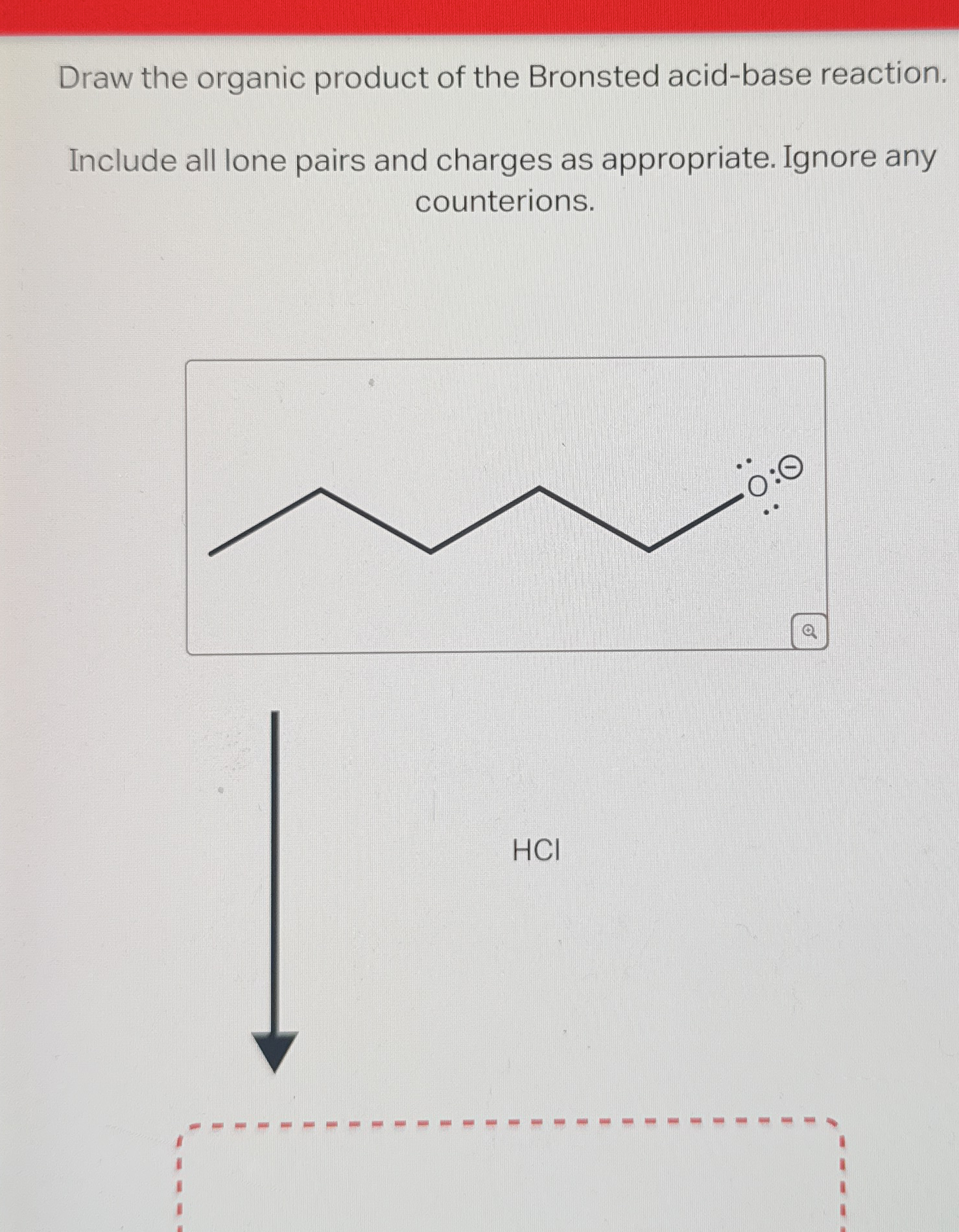 Solved Draw the organic product of the Bronsted acid-base | Chegg.com