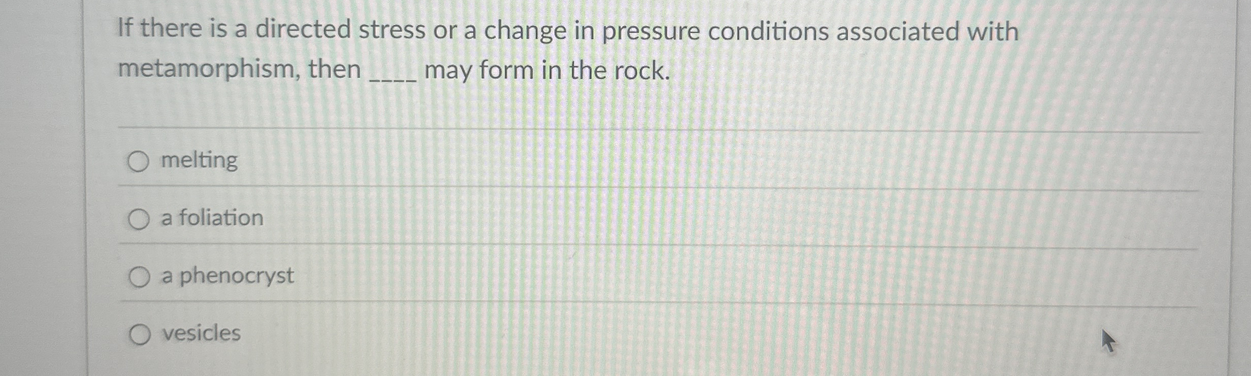Solved If there is a directed stress or a change in pressure | Chegg.com