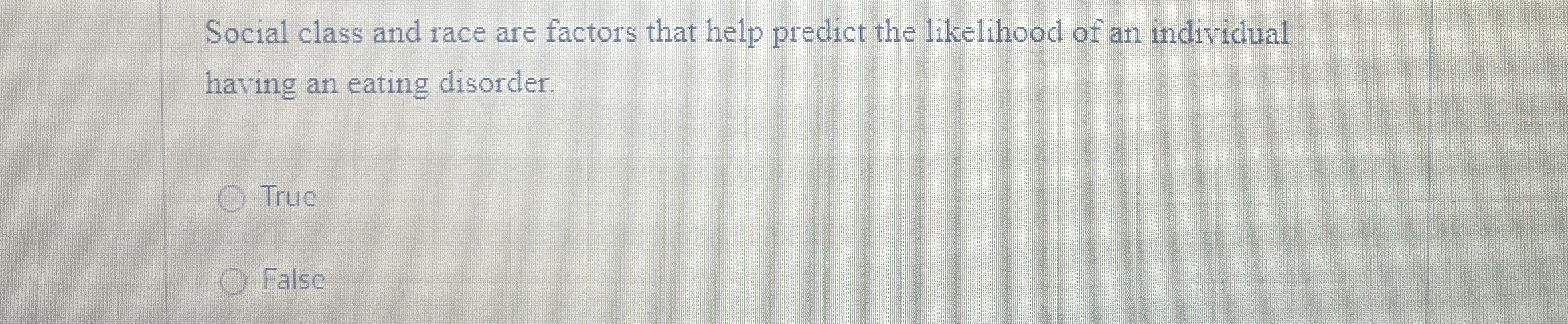 Solved Social class and race are factors that help predict | Chegg.com