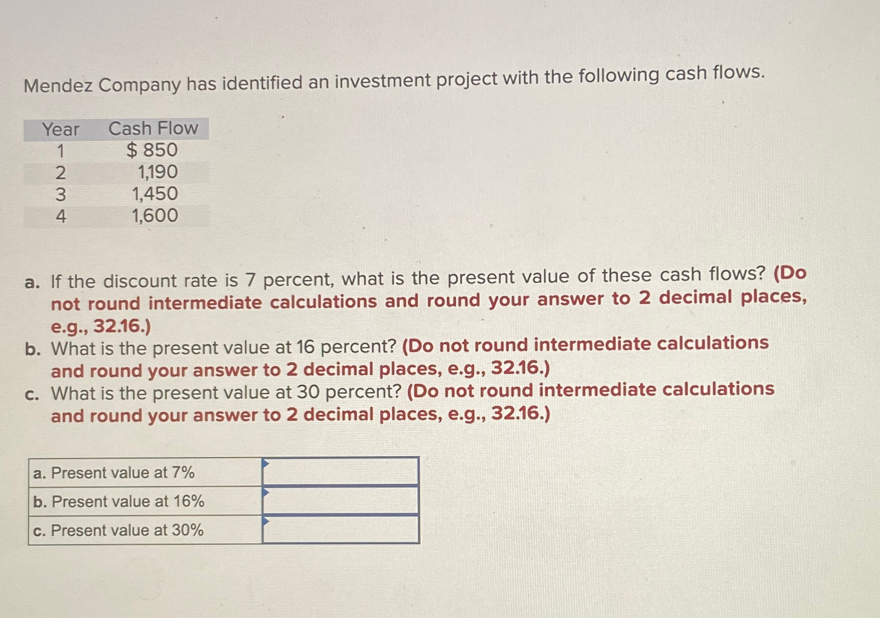 Solved Mendez Company has identified an investment project | Chegg.com
