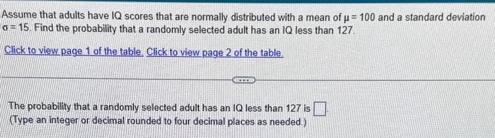 Solved Assume that adults have IQ scores that are normally | Chegg.com