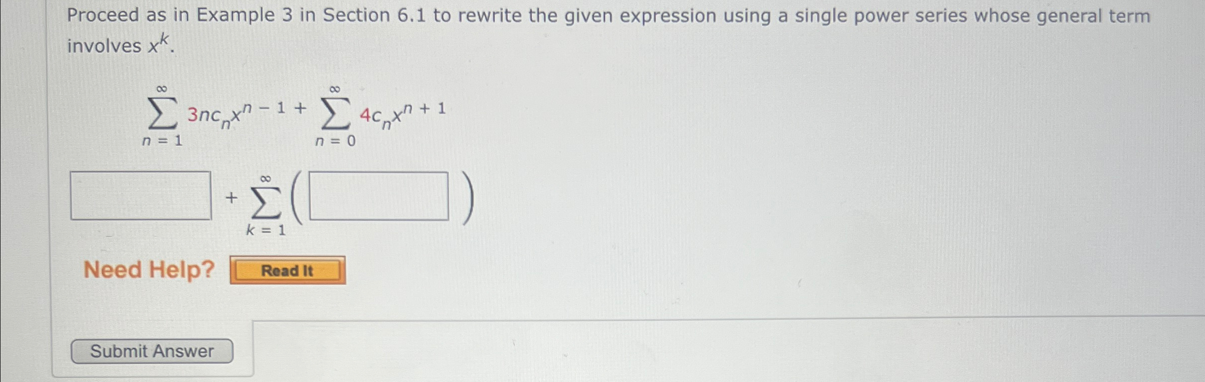 Solved Proceed as in Example 3 ﻿in Section 6.1 ﻿to rewrite | Chegg.com