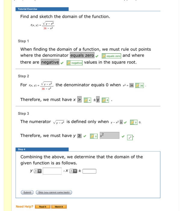 Solved Tutorial Exercise Find And Sketch The Domain Of The 4339