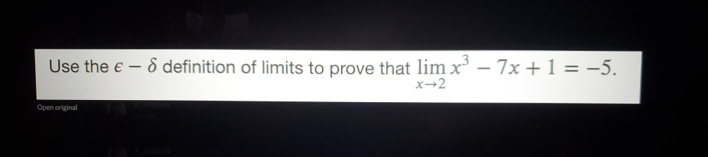Solved Use the e- - 8 definition of limits to prove that lim | Chegg.com