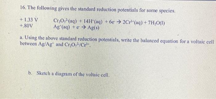 Solved 16. The following gives the standard reduction | Chegg.com
