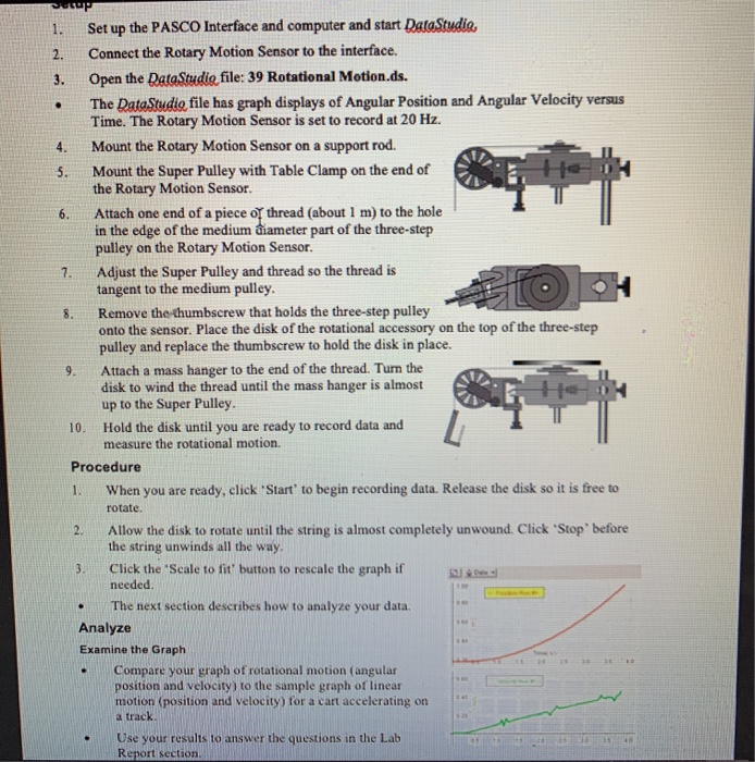 Rotational Motion: Plot Angular Position and Velocity | Chegg.com