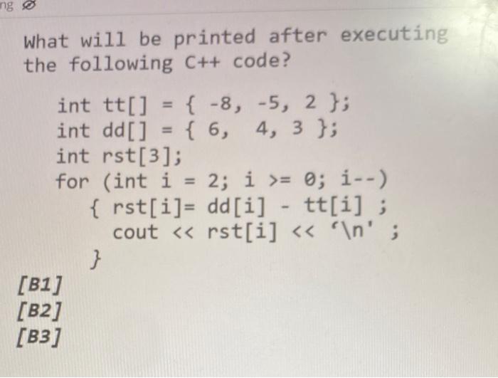Solved What will be printed after executing the following | Chegg.com