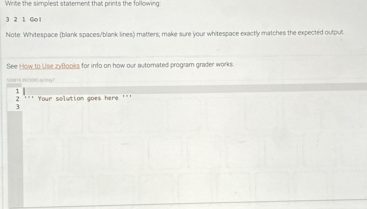 Solved Write the simplest statement that prints the | Chegg.com