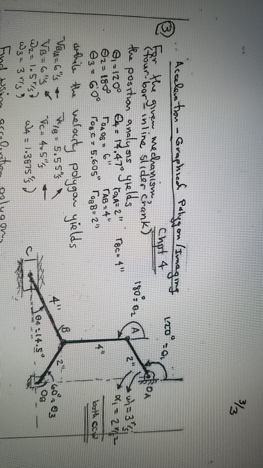 Solved Find using acceleration polygon, 135 pts o dz, &z , | Chegg.com