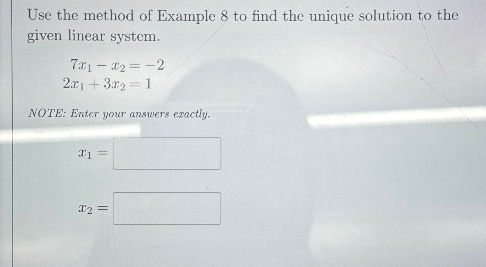 Solved Use the method of Example 8 ﻿to find the unique | Chegg.com