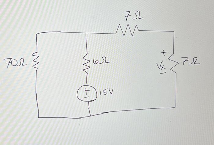 Solved find the voltage,Vx, across the resistor. use | Chegg.com