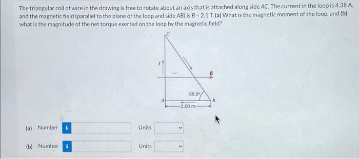 Solved The triangular coil of wire in the drawing is free to | Chegg.com