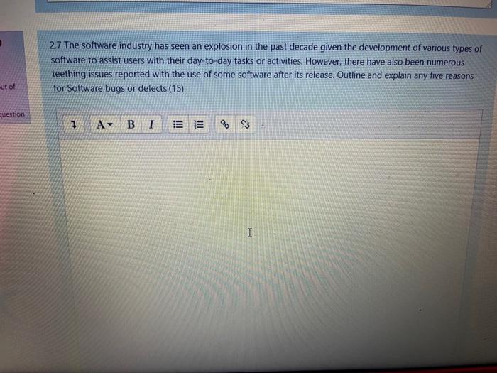 Solved 2.7 The software industry has seen an explosion in | Chegg.com