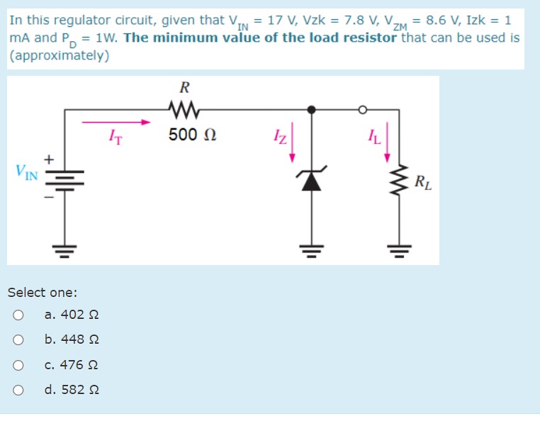 Solved In this regulator circuit, given that | Chegg.com