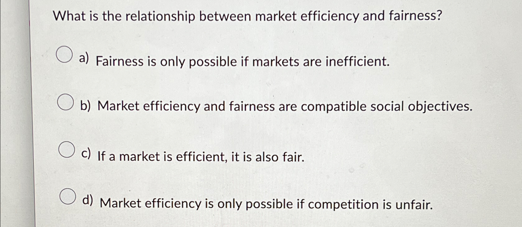 Solved What is the relationship between market efficiency | Chegg.com