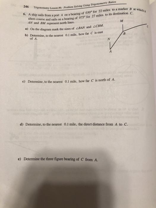 Solved 246 Trigonometry Lesson 16: Problem Solving Using | Chegg.com