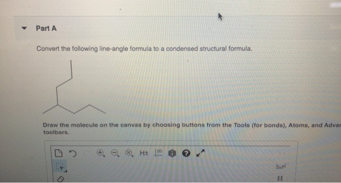 Solved Part A Convert the following line-angle formula to a | Chegg.com