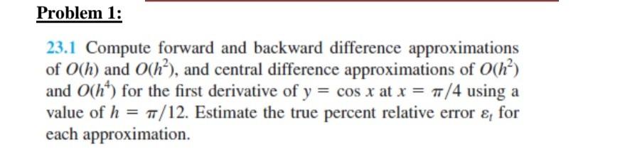 Solved Problem 1:23.1 ﻿Compute forward and backward | Chegg.com