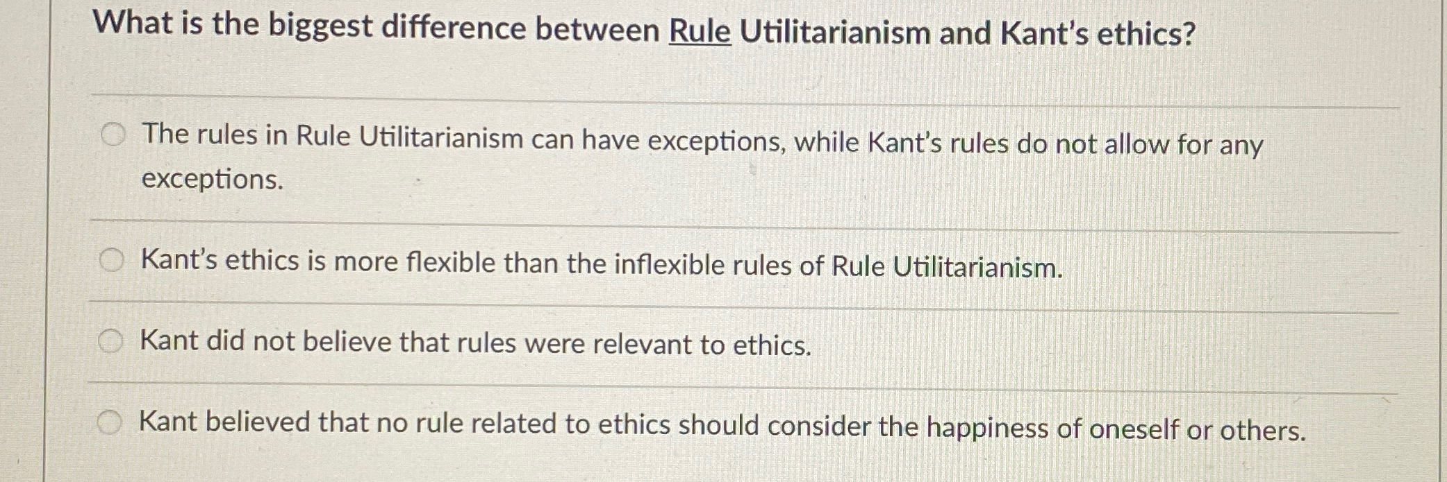 Solved What is the biggest difference between Rule | Chegg.com