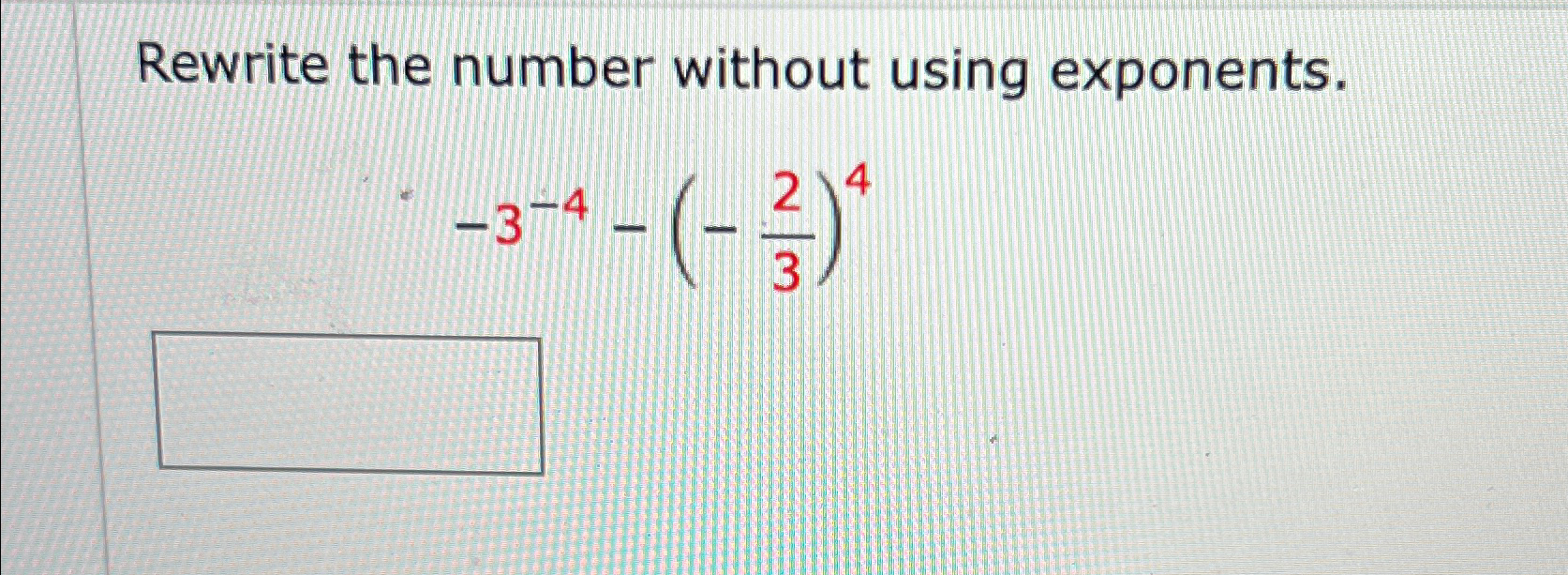 Solved Rewrite the number without using | Chegg.com Solved Rewrite the number without using | Chegg.com