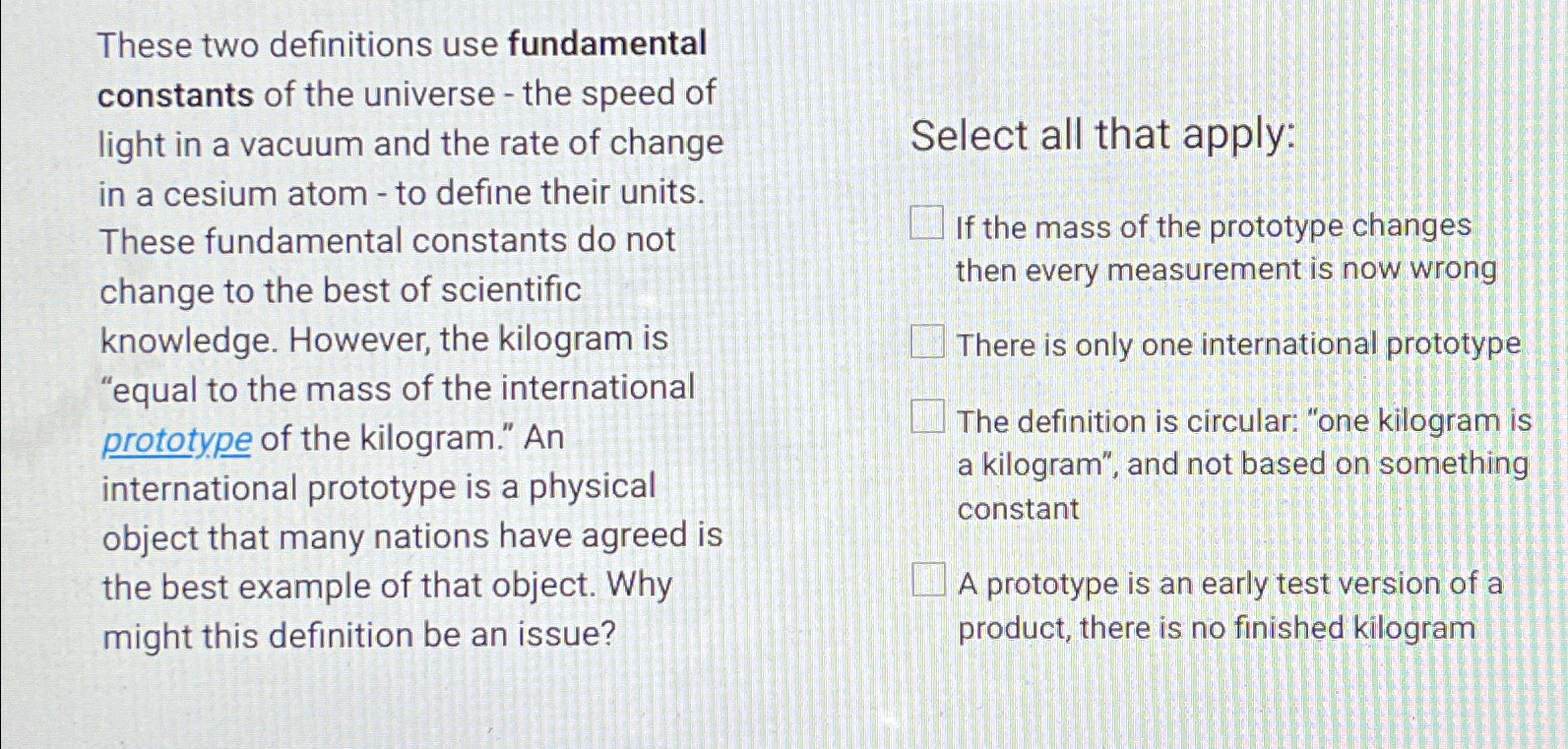 Solved These two definitions use fundamental constants of | Chegg.com