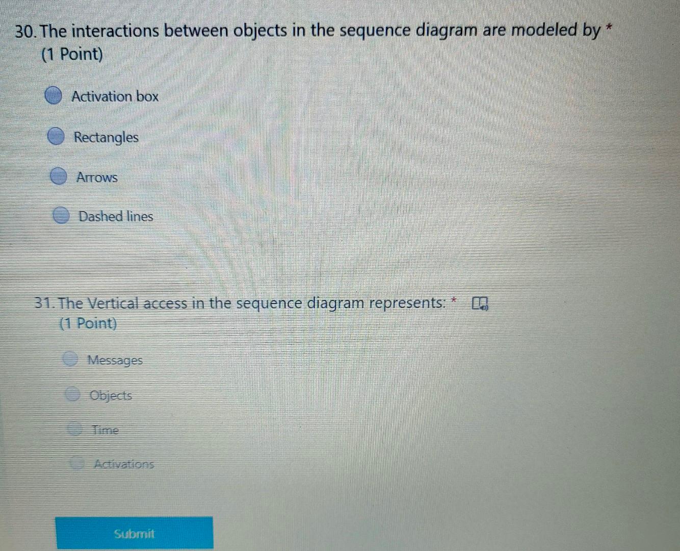 Solved * 30. The interactions between objects in the | Chegg.com