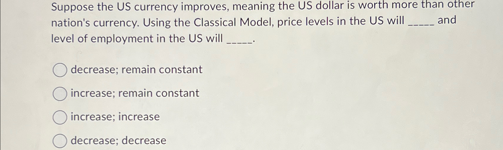 Solved Suppose the US currency improves, meaning the US | Chegg.com