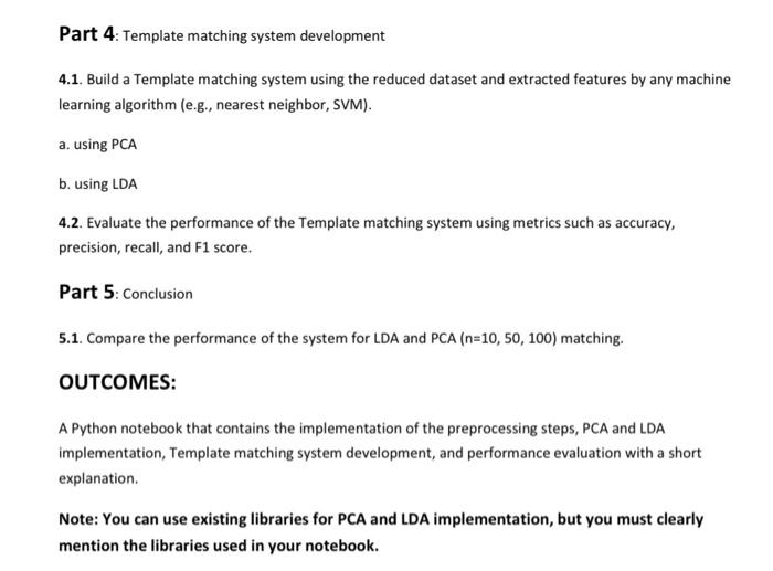 Solved Template Matching in PYTHONPlease take any decent | Chegg.com