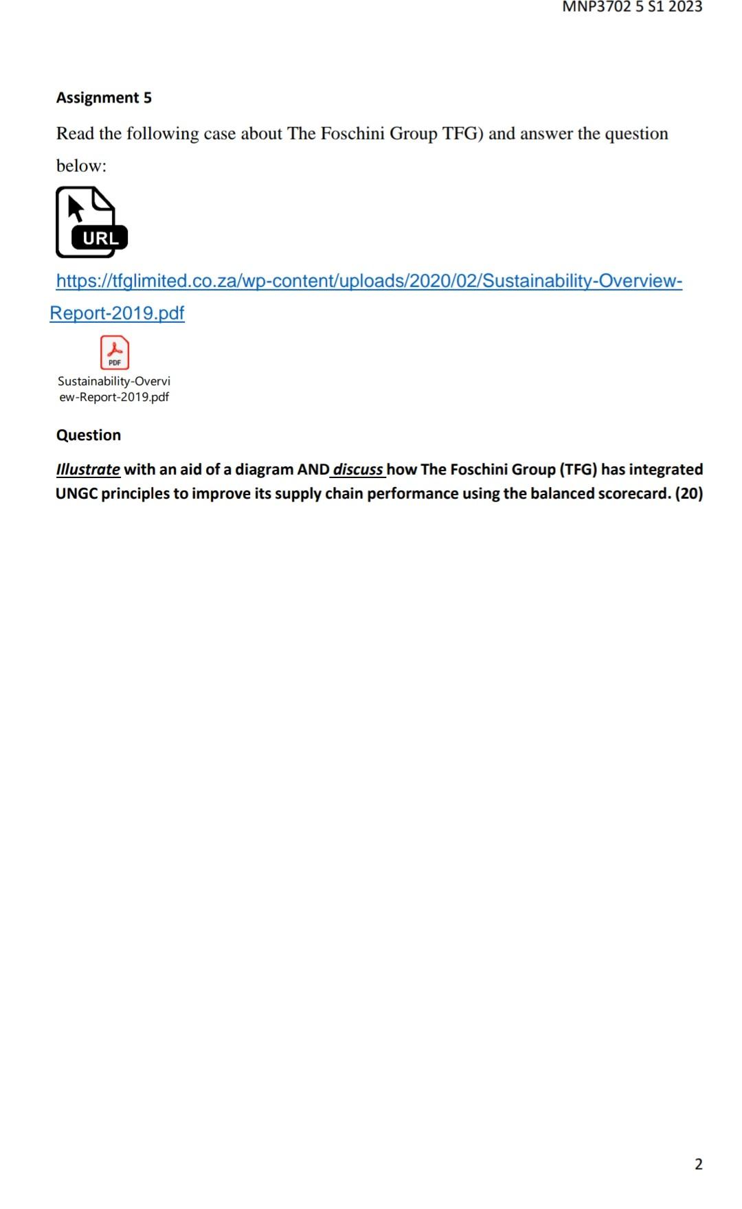 Solved Read the following case about The Foschini Group TFG) | Chegg.com