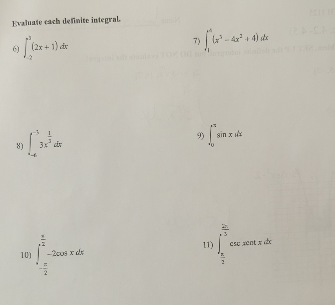 Solved Evaluate each definite | Chegg.com