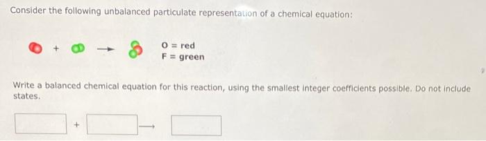 Solved Consider the following unbalanced particulate | Chegg.com