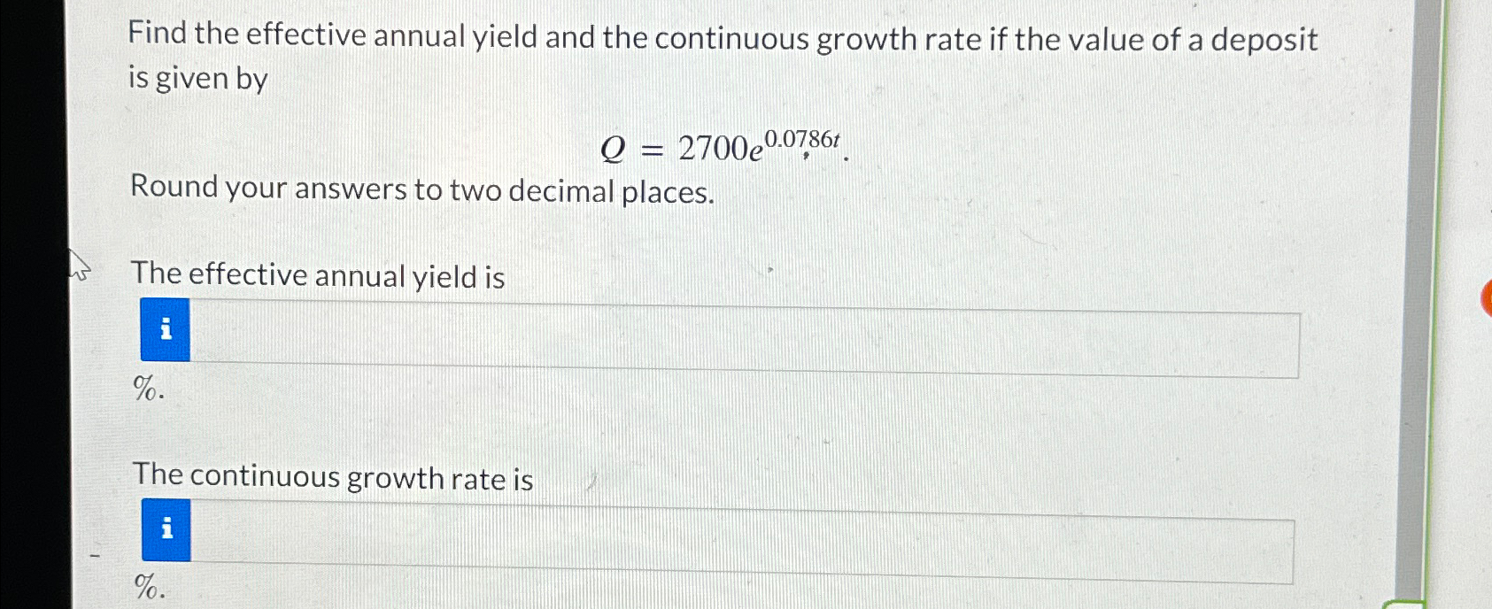 Solved Find the effective annual yield and the continuous | Chegg.com