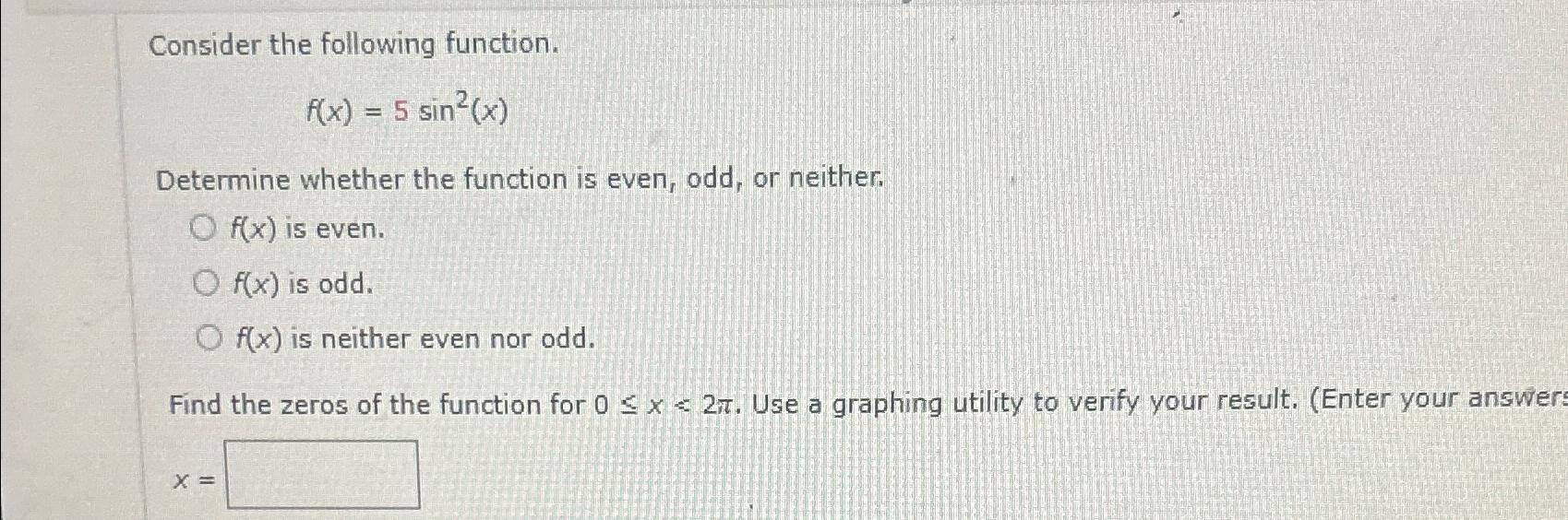 Solved Consider the following | Chegg.com