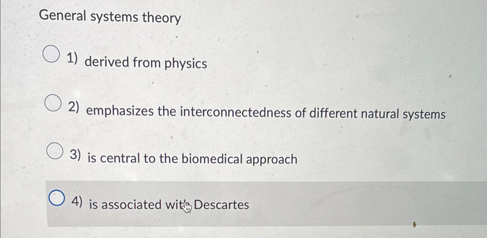Solved General systems theoryderived from physicsemphasizes | Chegg.com