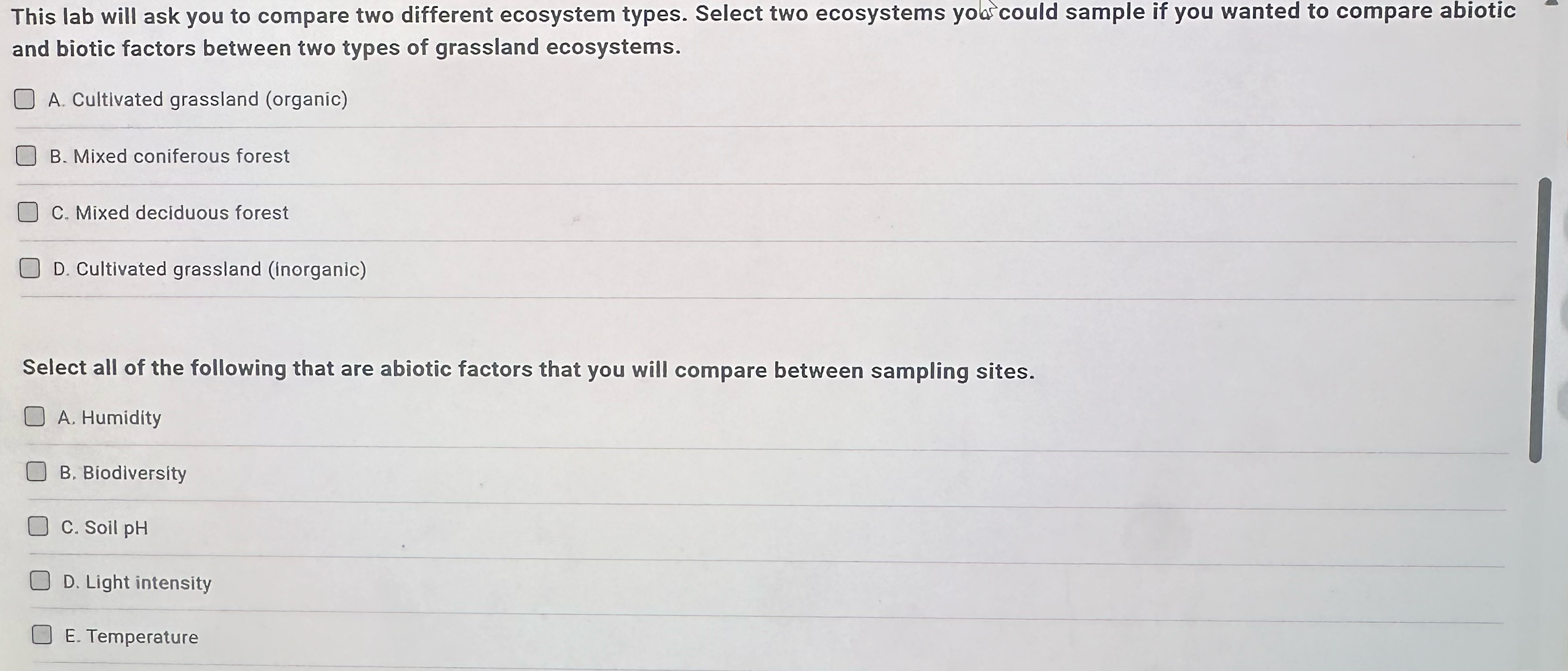 Solved This lab will ask you to compare two different | Chegg.com