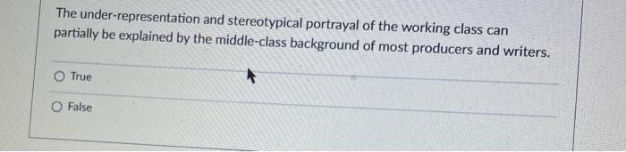 The under-representation and stereotypical portrayal | Chegg.com