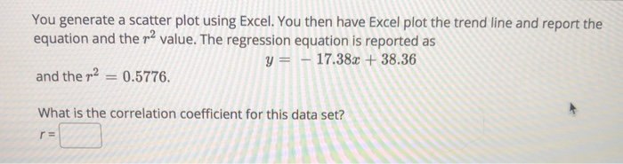 Solved The line of best fit through a set of data is y = | Chegg.com