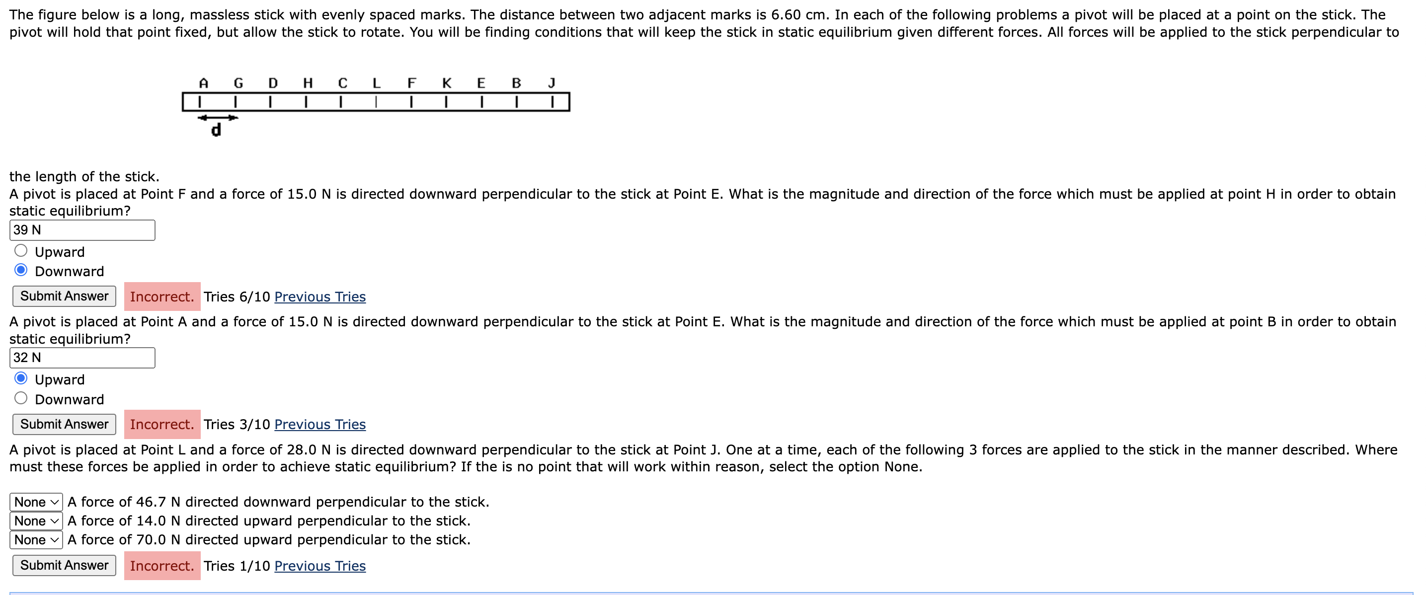 Solved the length of the stick. static | Chegg.com
