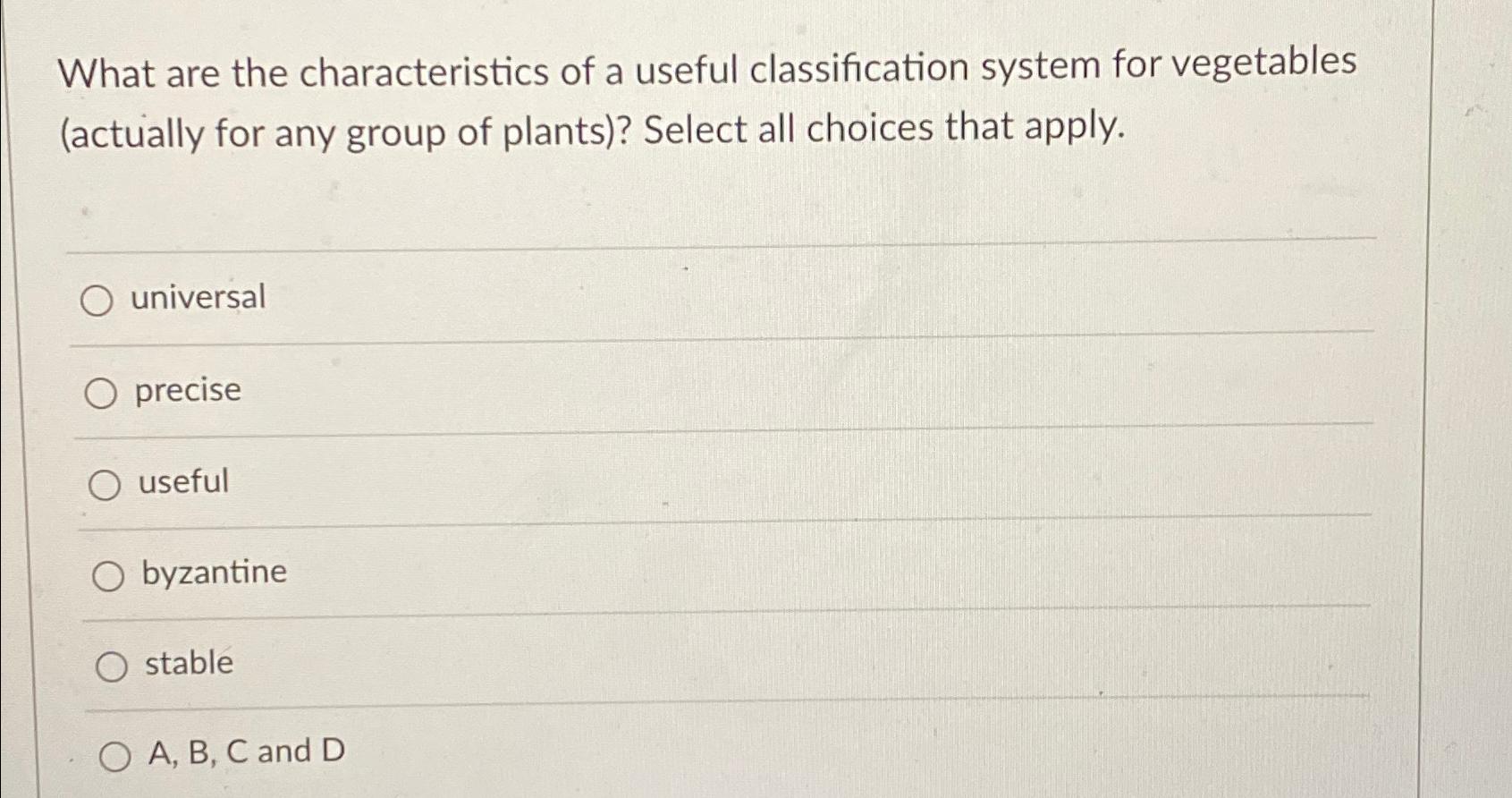 Solved What are the characteristics of a useful | Chegg.com