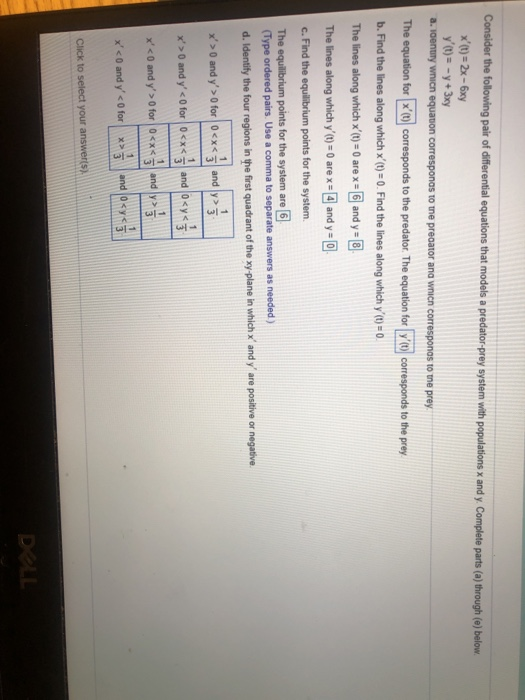 Solved Consider The Following Pair Of Differential Equations