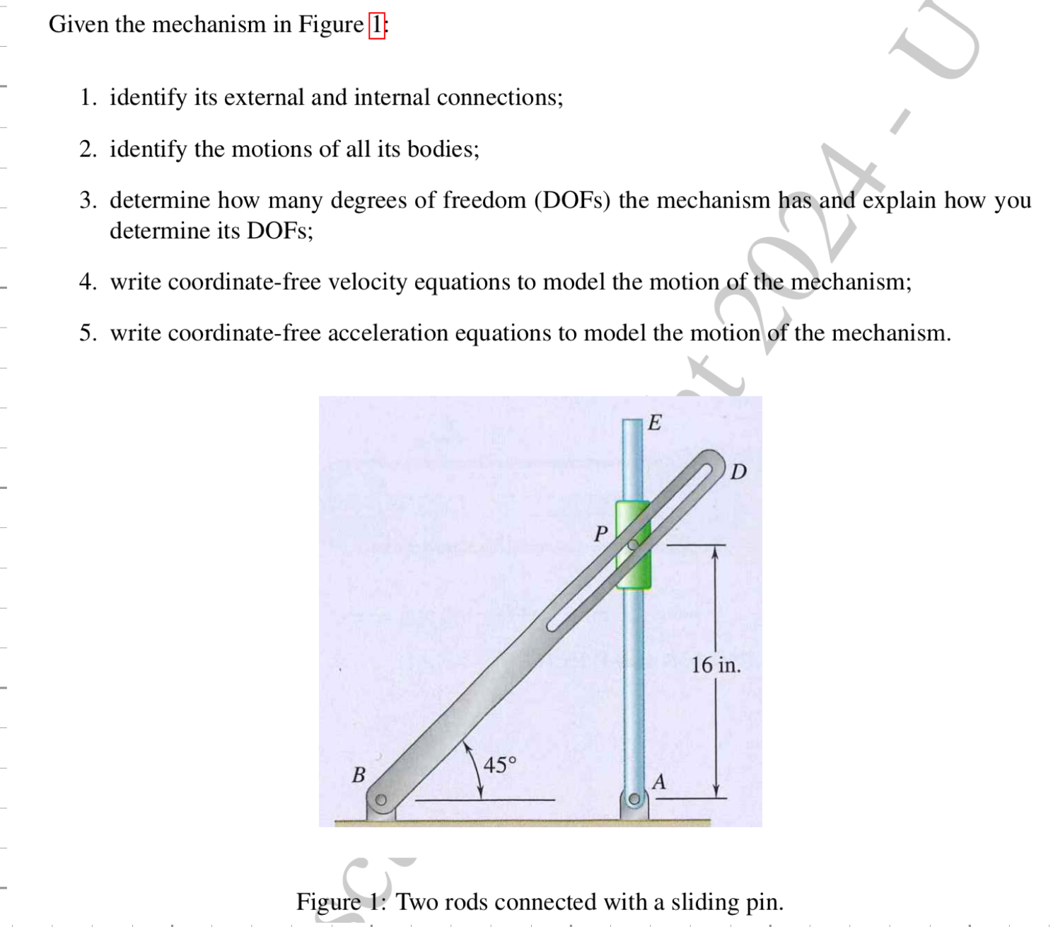 Solved Given the mechanism in Figure 1:identify its external | Chegg.com
