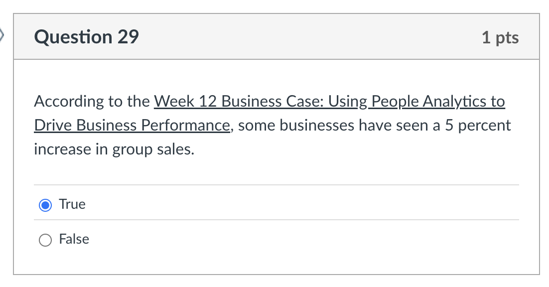 Solved Question 291 ﻿ptsAccording to the Week 12 ﻿Business | Chegg.com